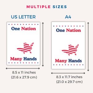 4th of July Handprint Printable Craft, 4th of July Handprint Art ...