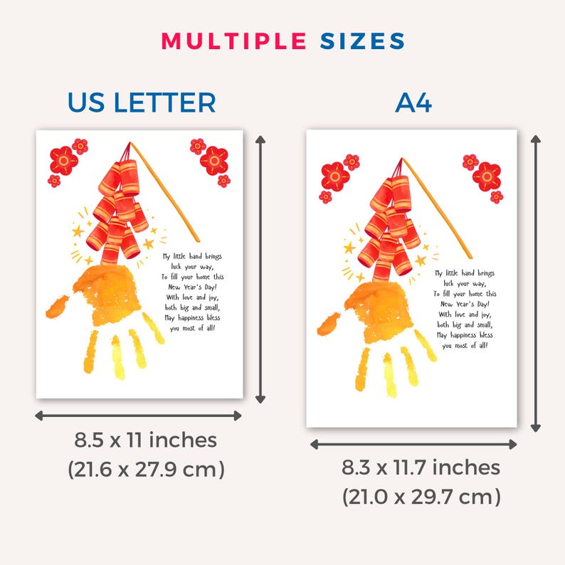 Lunar New Year Handprint Printable Craft 2027, Chinese New Year ...
