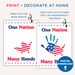 Patriotic Handprint Printable Craft, Labor Day Handprint Art, Workers ...