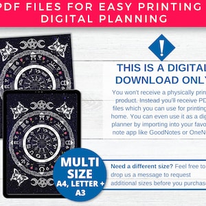 Astrology Chart Wheel of the Year Wicca Grimoire Printable Kit | Witch ...