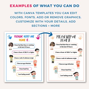 In Home Daycare Sickness Policy Poster, Health and Safety Daycare Forms ...