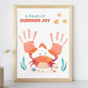 Summer Handprint Printable Craft, Summer Handprint Art, Summer Crafts ...