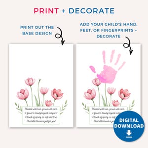 Easter Handprint Art, DIY Printable Craft for Kids, Toddler Keepsake ...