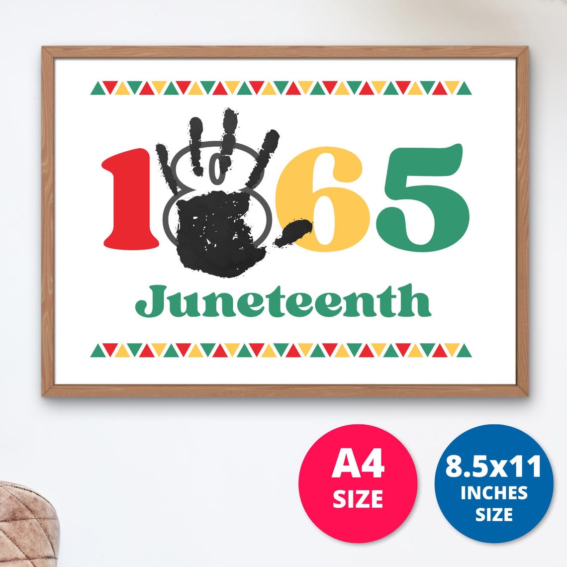 Juneteenth Handprint Printable Craft, Juneteenth Handprint Art, June ...