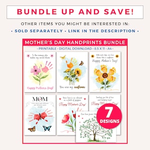 Printable Mothers Day Fingerprint Tree Wall Art, Thumbprint Handprint ...