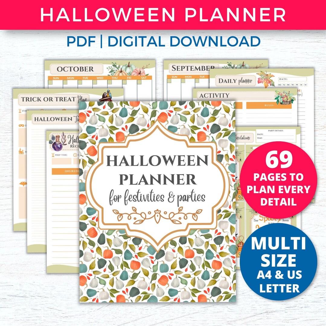 Halloween Planner Printables & Inserts | Halloween Party Planning With ...