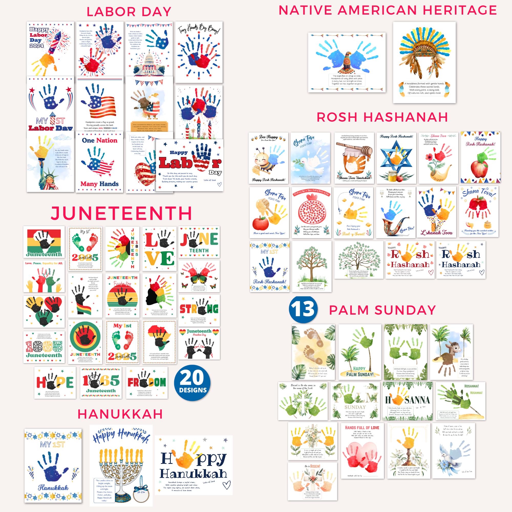 Mega Handprint Craft Bundle, Handprint Craft for Kids Toddler ...