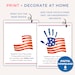 Flag Handprint Craft Printable, Labor Day Handprint Art, Fourth of July ...