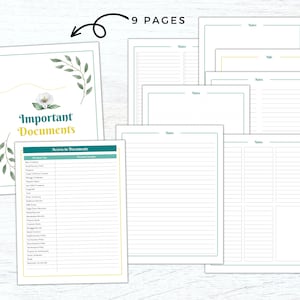 Fillable Family in Case of Emergency Binder Printable, Death Binder ...