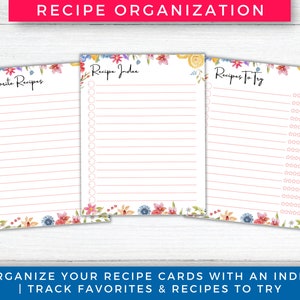 Meal Planner & Recipe Book Printables for Pantry Organization, Recipe ...