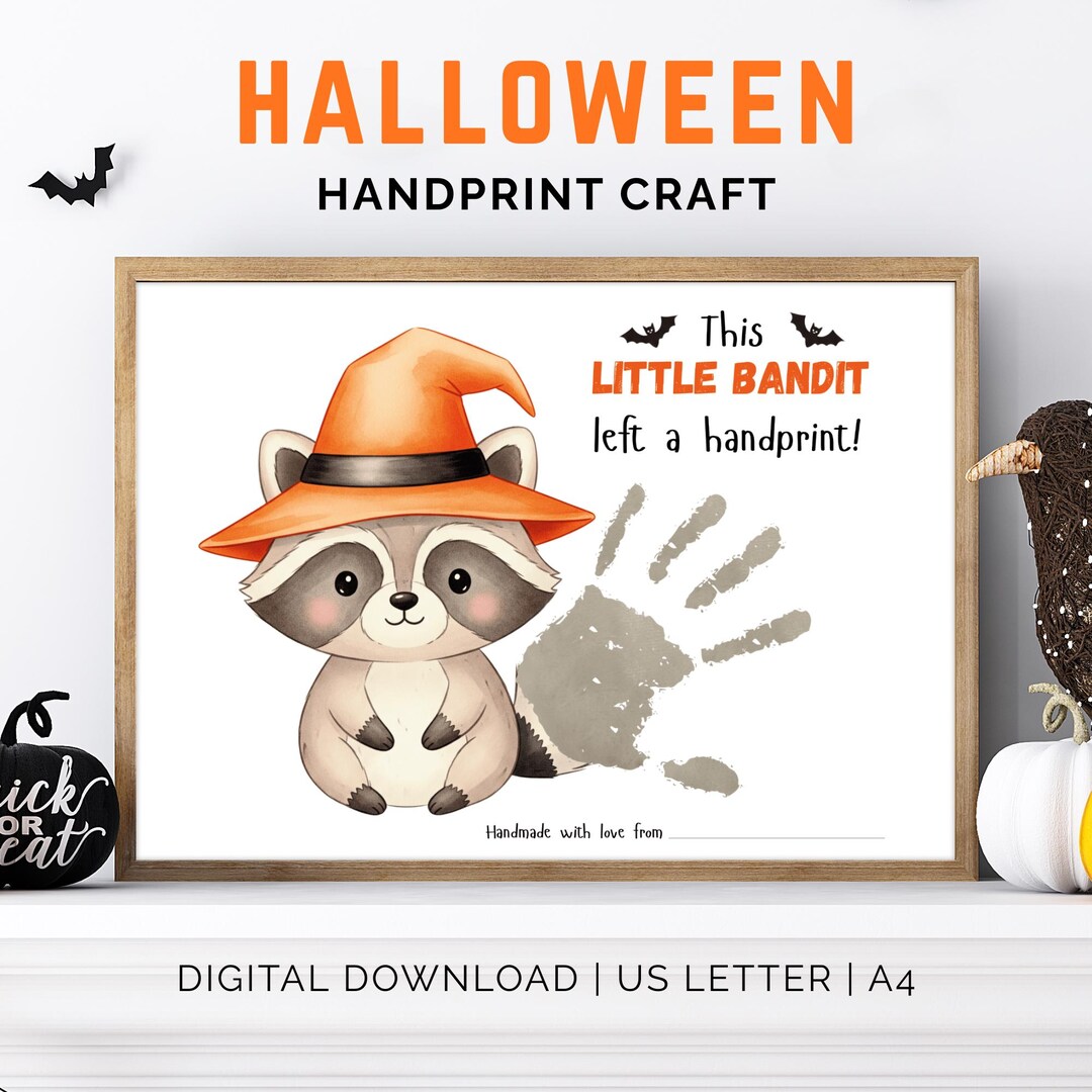 Halloween Handprint Art, Halloween Handprint Craft, Fall Handprint ...
