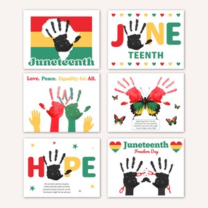 Juneteenth Handprint Printable Craft, Juneteenth Handprint Art, June ...