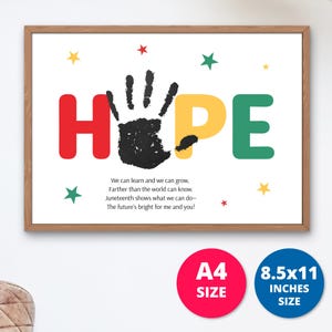 Juneteenth Handprint Printable Craft, Juneteenth Handprint Art, June ...