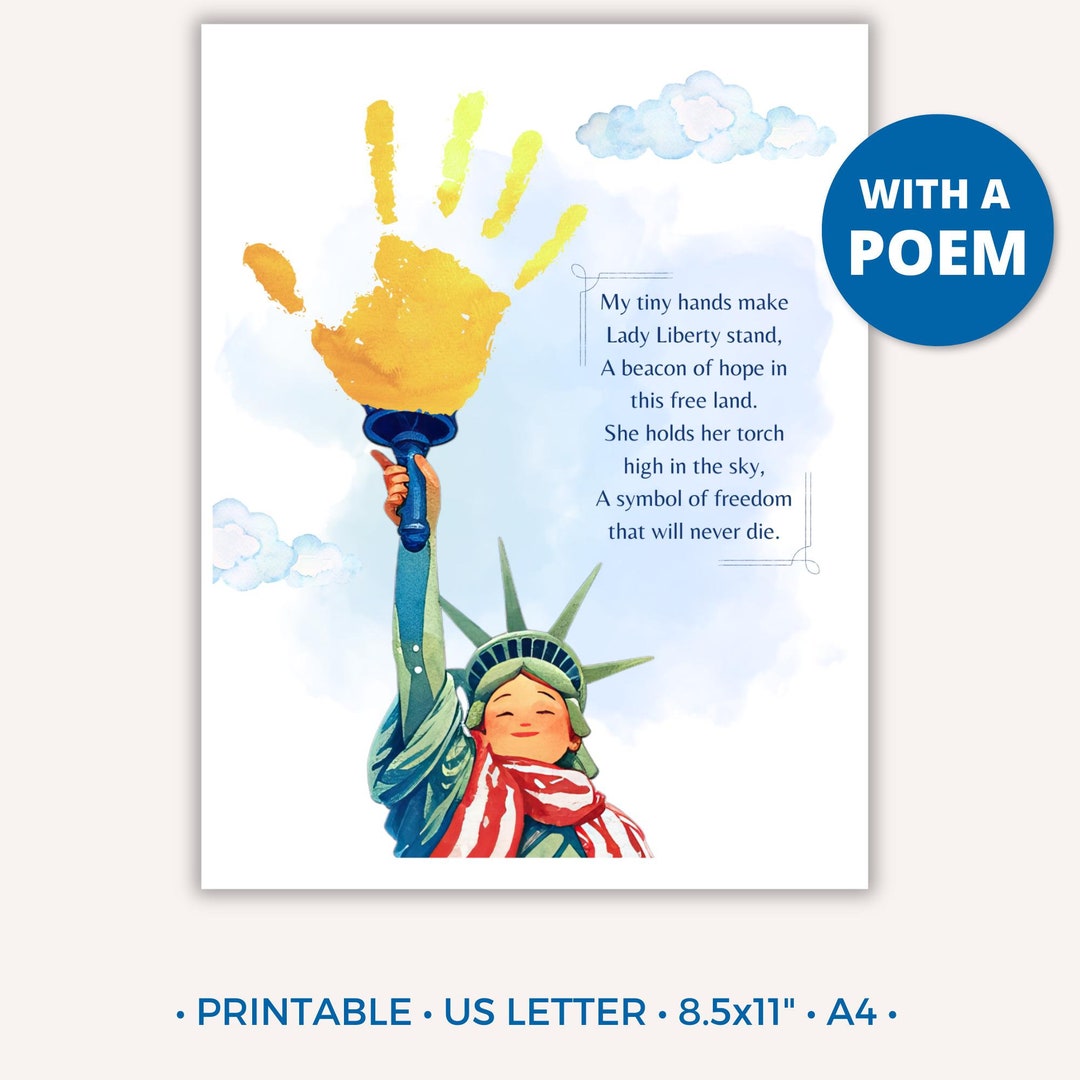 Labor Day Handprint Printable Craft, Patriotic Handprint Art, Workers ...