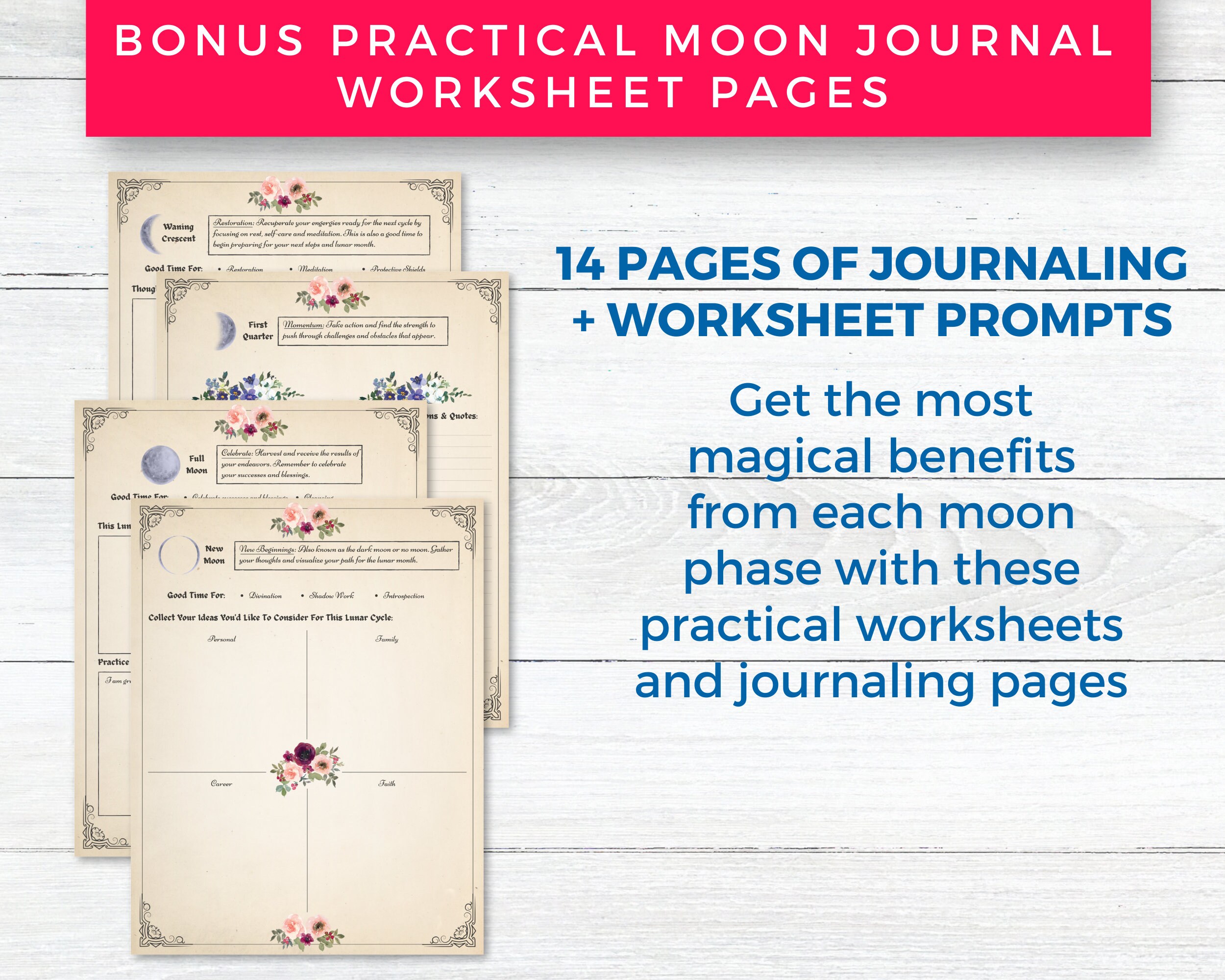 Moon Magick & Witch Moon Phases Calendar Witchcraft - Etsy