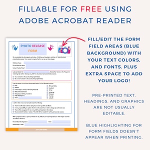 Daycare Photo Release Form, Home Daycare Forms, Childcare Forms ...