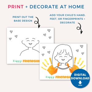 Friendship Day Handprint Craft, Summer Handprint Art, Summer Crafts ...