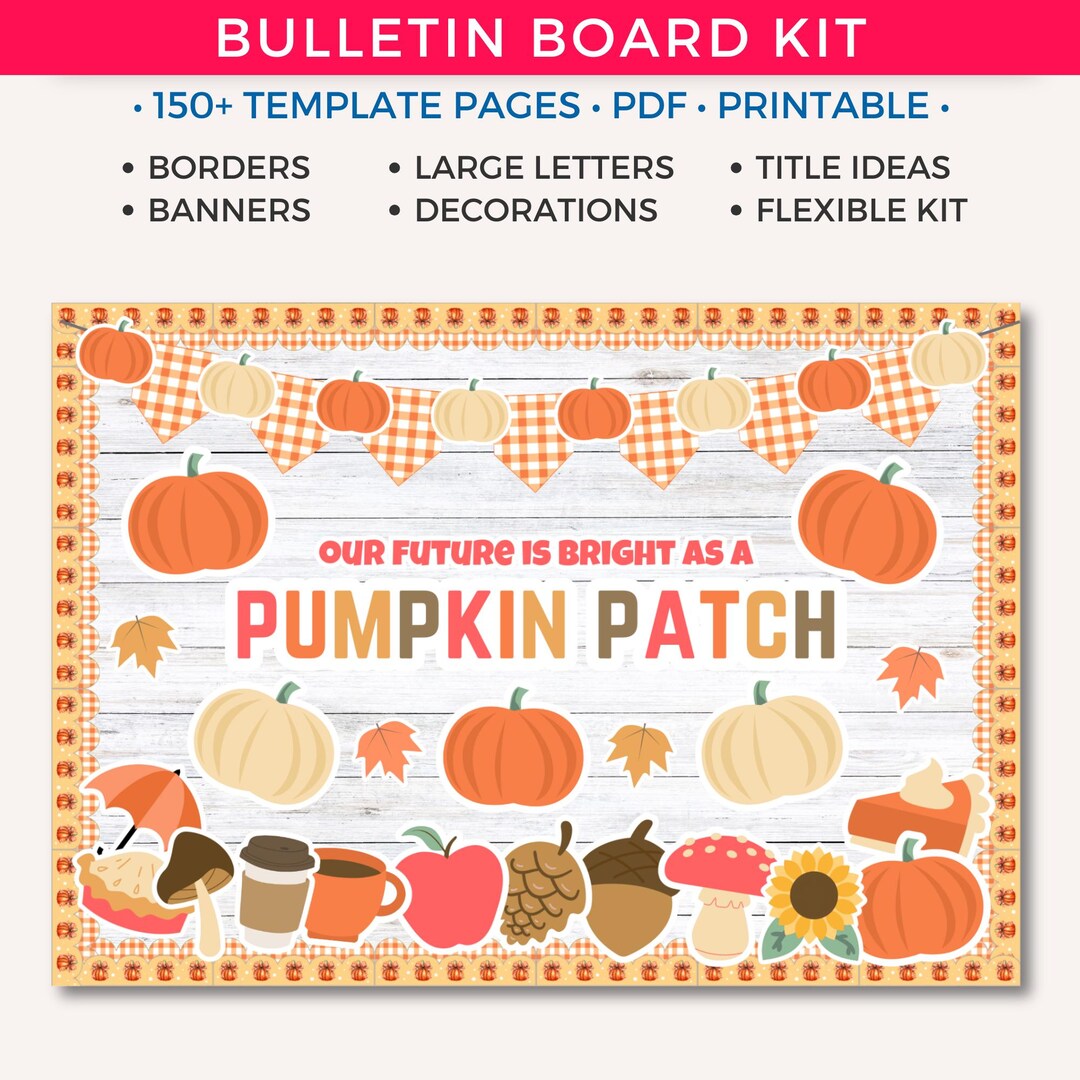 Fall Bulletin Board Kit, Fall Classroom Decor, Halloween Bulletin Board ...
