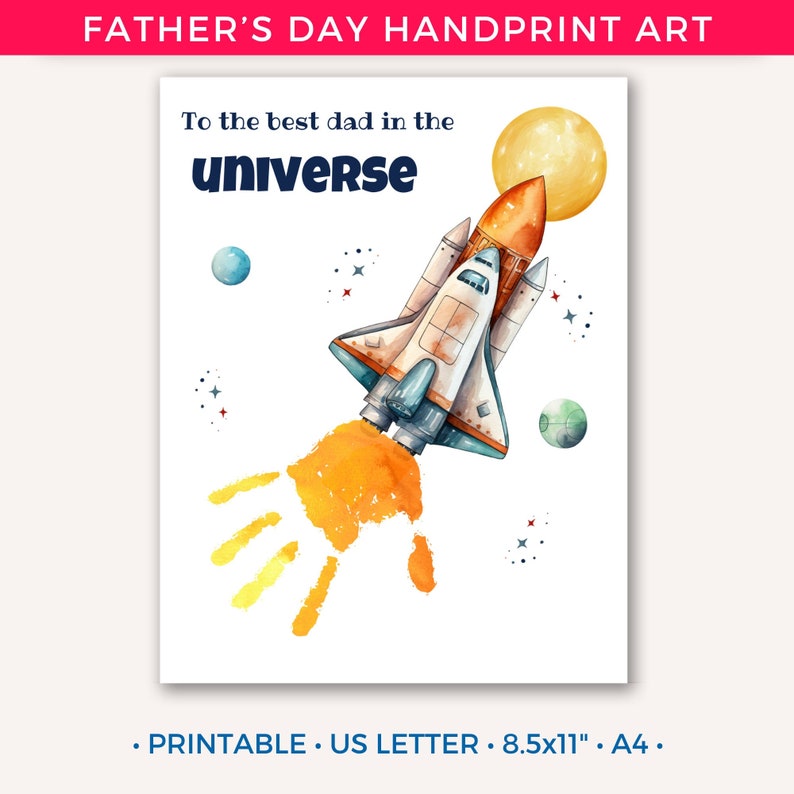 Fathers Day Handprint Craft Art, Fathers Day Handprint Printables DIY ...