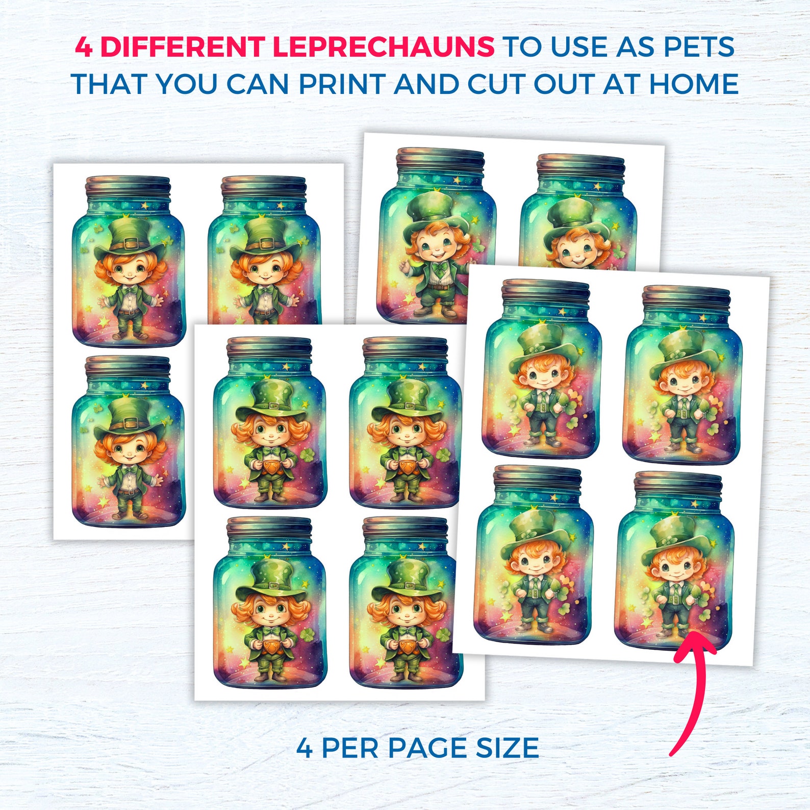 St Patricks Day Games Printable Adopt a Leprechaun Party Favors, Pet ...