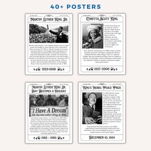 MLK Day Bulletin Board Posters, Martin Luther King Jr Day Printable ...