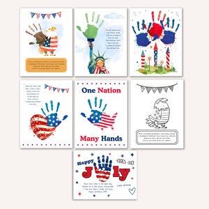 4th of July Handprint Printable Craft, 4th of July Handprint Art ...