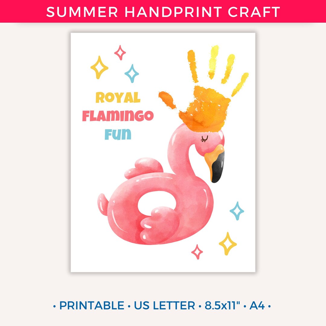 Summer Handprint Printable Craft, Summer Handprint Art, Summer Crafts ...