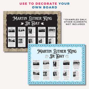 MLK Day Bulletin Board Posters, Martin Luther King Jr Day Printable ...