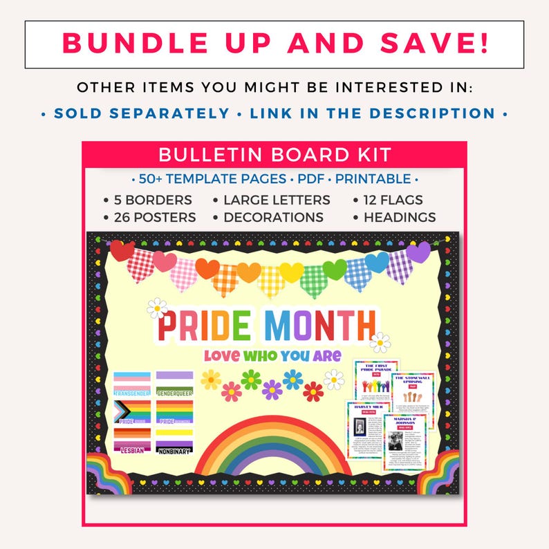 Pride Month Posters, LGBTQ+ History Month, Printable Bulletin Board ...