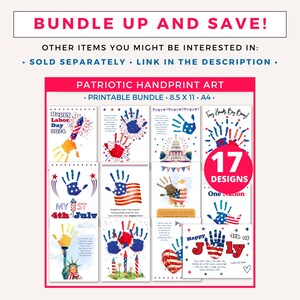 Labor Day Handprint Printable Craft, Labor Day Handprint Art, Patriotic ...