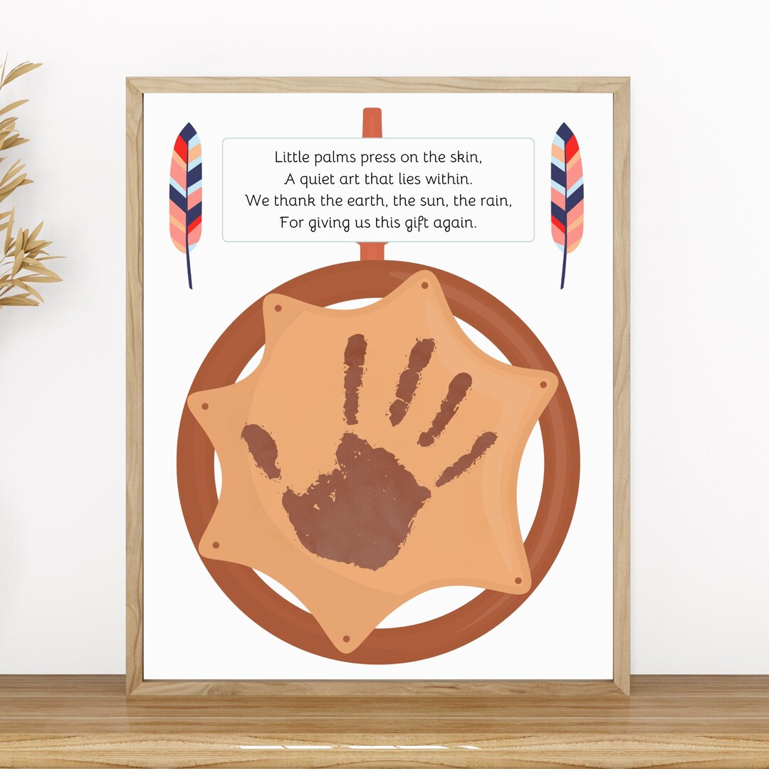 Native American Handprint Crafts Art for Kids, Native American Heritage ...