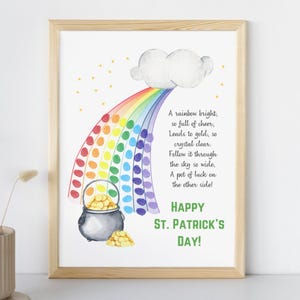 St Patricks Day Handprint Craft Rainbow, DIY Printable Art for Kids ...