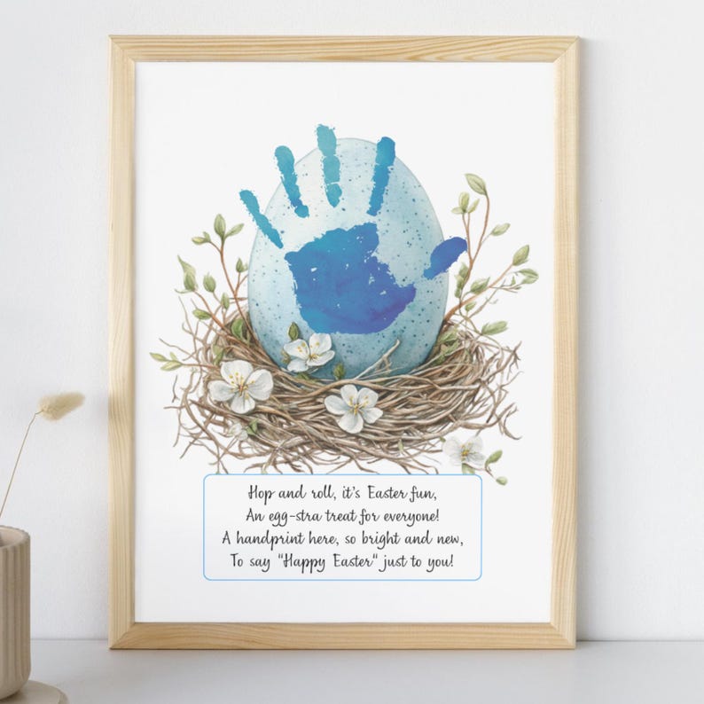 Easter Handprint Craft, Printable Easter Egg Handprint Art for Kids ...