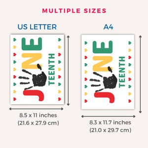 Juneteenth Handprint Printable Craft, Juneteenth Handprint Art, June ...