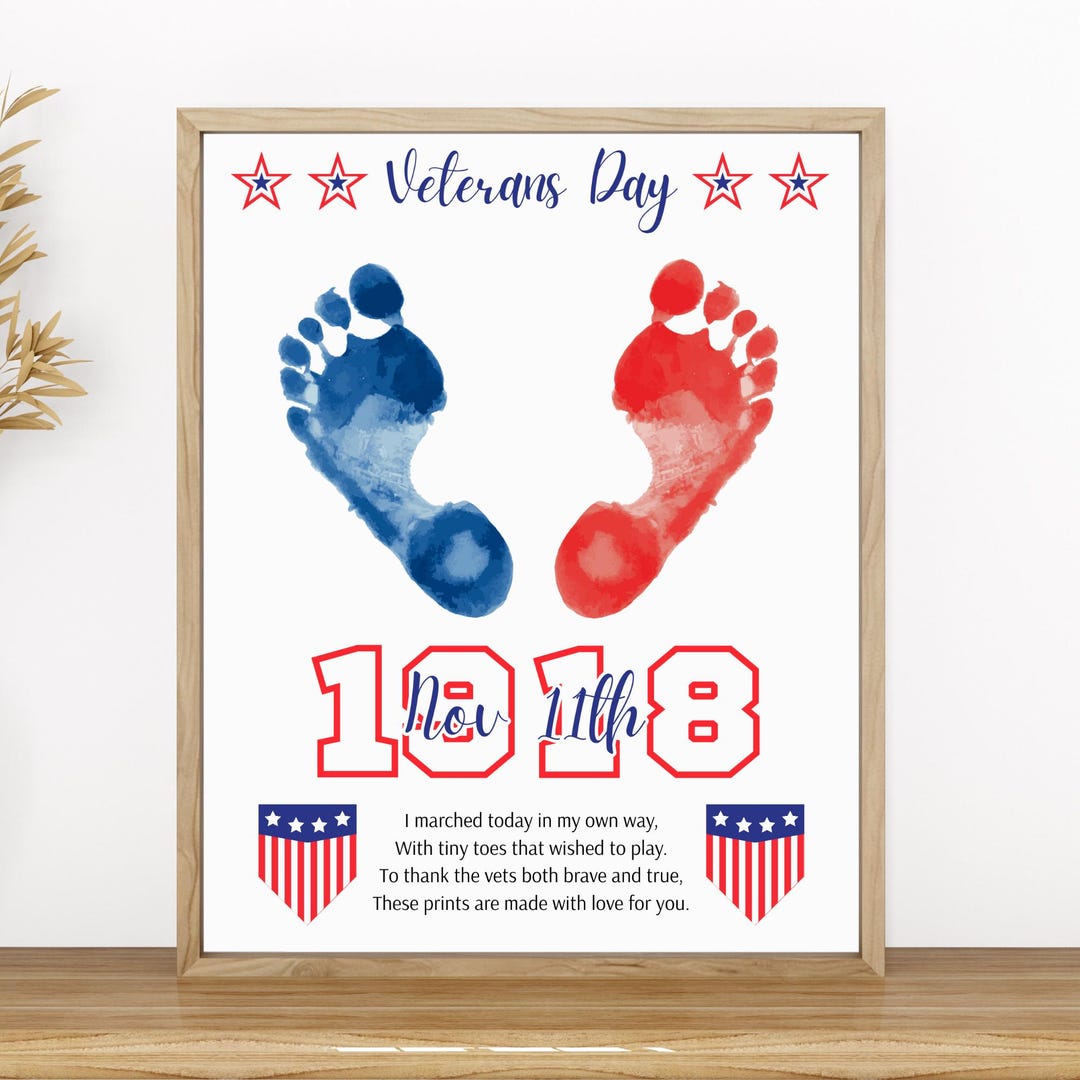 Veterans Day Handprint Art Bundle, Veterans Day Handprint Craft ...