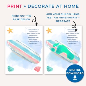 Summer Handprint Craft, Summer Handprint Art, Summer Crafts Footprint ...