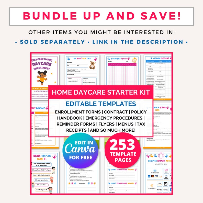 Daycare Emergency Plan, Daycare Emergency Binder, Home Daycare Forms ...