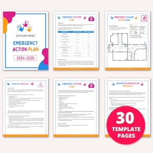 Daycare Emergency Plan, Daycare Emergency Binder, Home Daycare Forms ...