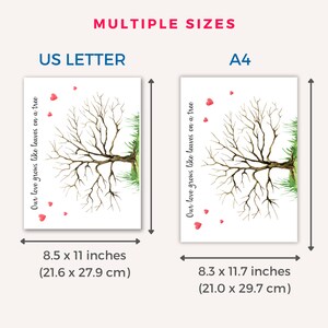 Printable Mothers Day Fingerprint Tree Wall Art, Thumbprint Handprint ...