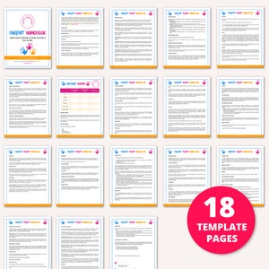 Home Daycare Parent Handbook Template, Editable Daycare Handbook ...