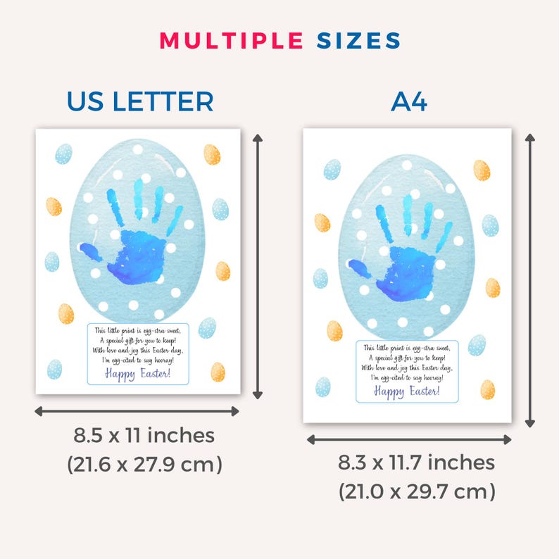 Easter Handprint Craft, Printable Easter Egg Handprint Art for Kids ...
