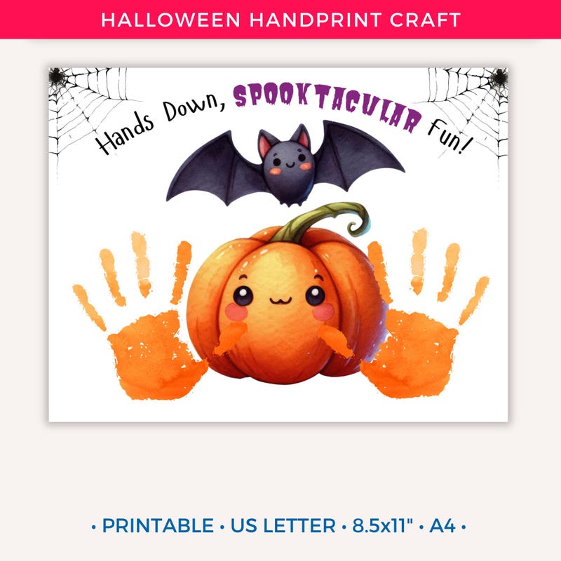 Halloween Handprint Craft - Etsy