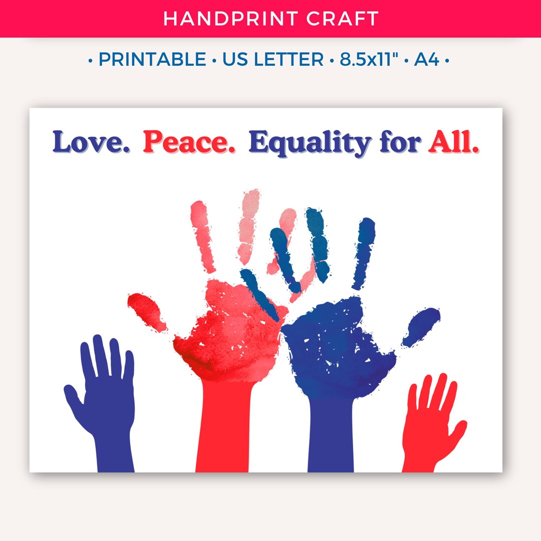 Martin Luther King Day Handprint Art, MLK Handprint Craft, Printable ...