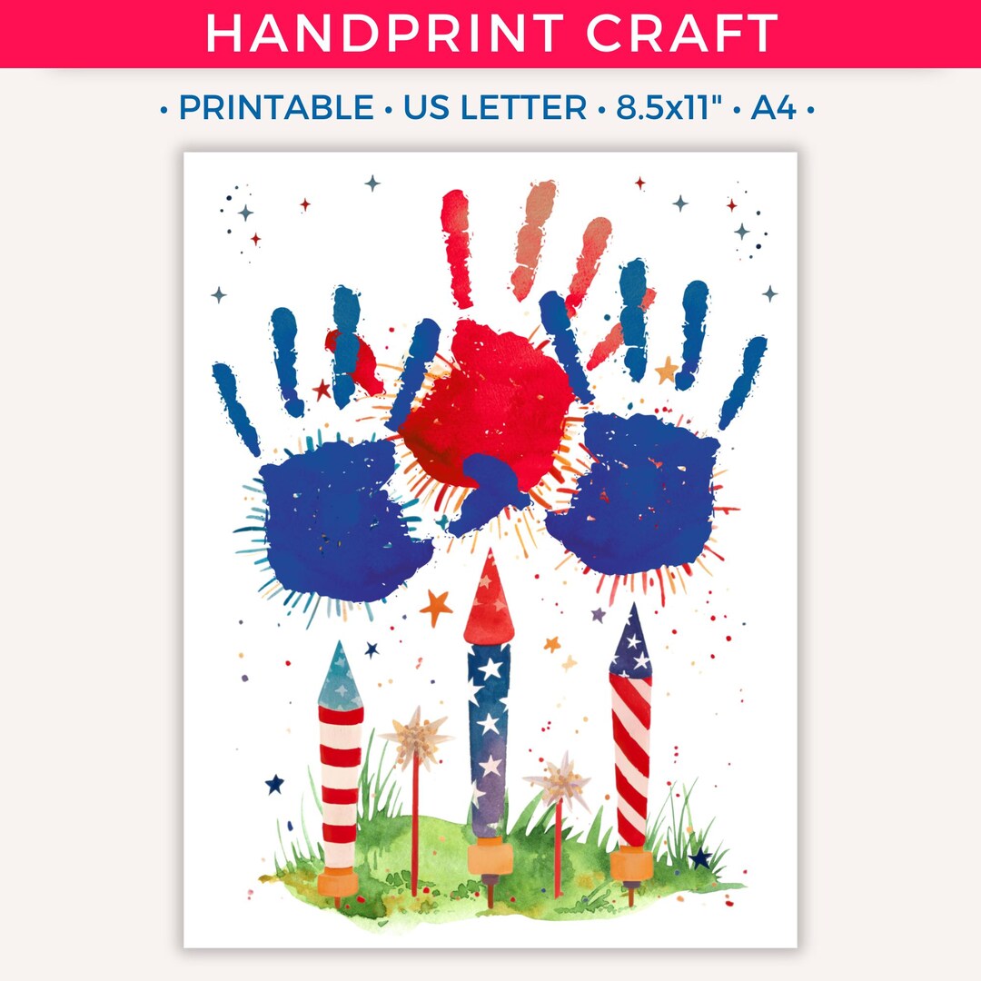 Happy New Year Handprint Craft Bundle, New Year Handprint Art Printable ...