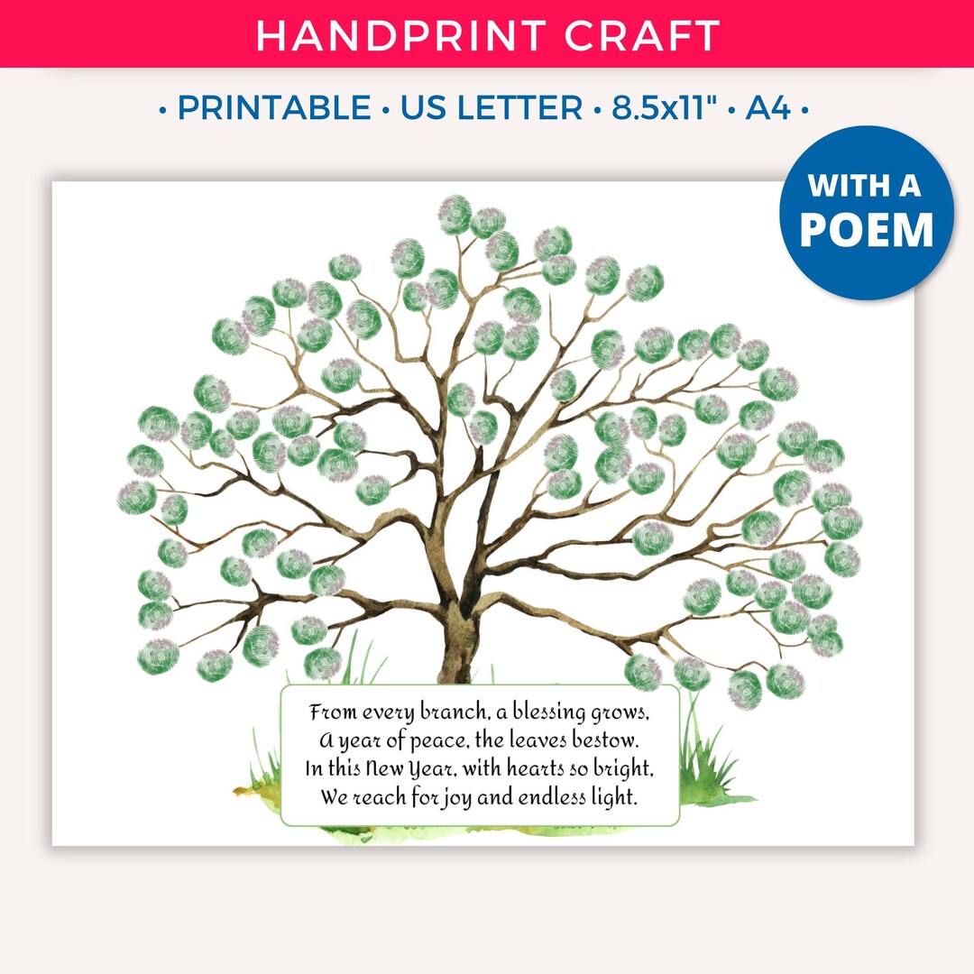 Rosh Hashanah Handprint Craft, Rosh Hashanah Printable Jewish New Year ...