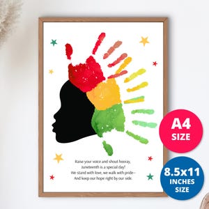 Juneteenth Handprint Printable Craft, Juneteenth Handprint Art, June ...