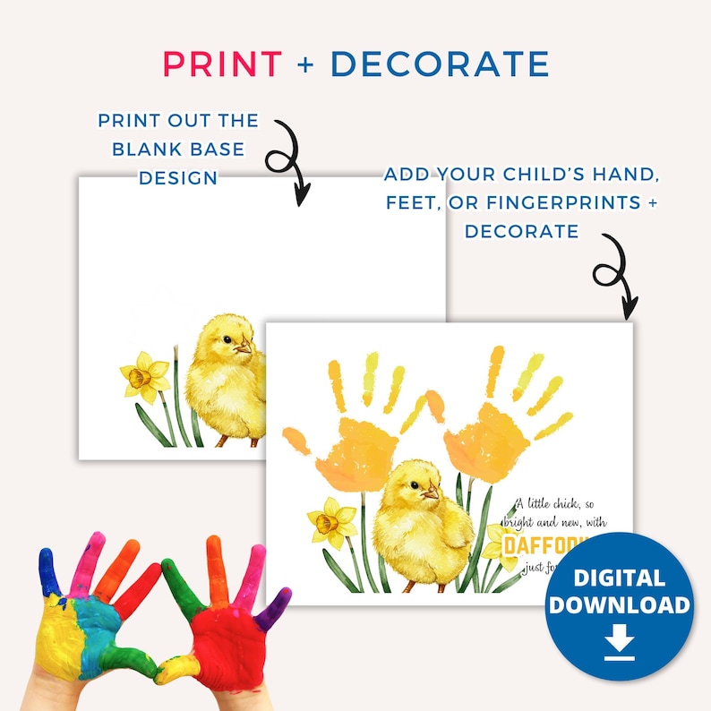 Handprint Calendar 2026 Template, Printable DIY Craft Keepsake ...