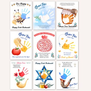 Rosh Hashanah Handprint Craft Bundle, Rosh Hashanah Printable Jewish ...