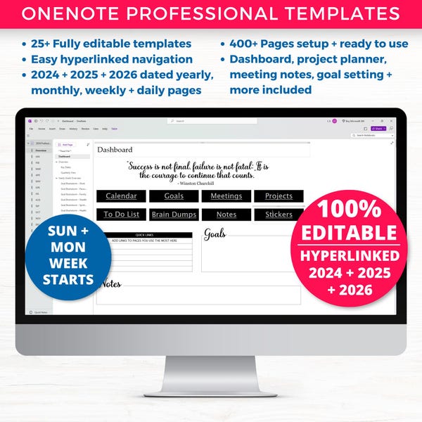 Onenote Templates - Etsy
