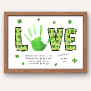St Patricks Day Handprint Craft, Printable St Patrick Handprint Art for ...